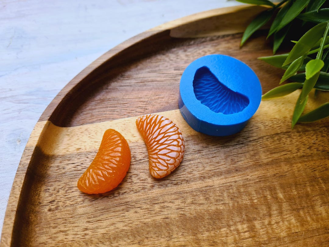 Silicone Mold of Mandarin, Style 4, Slice, ~ 1.6*2.8 Cm, H:0.9 Cm ...