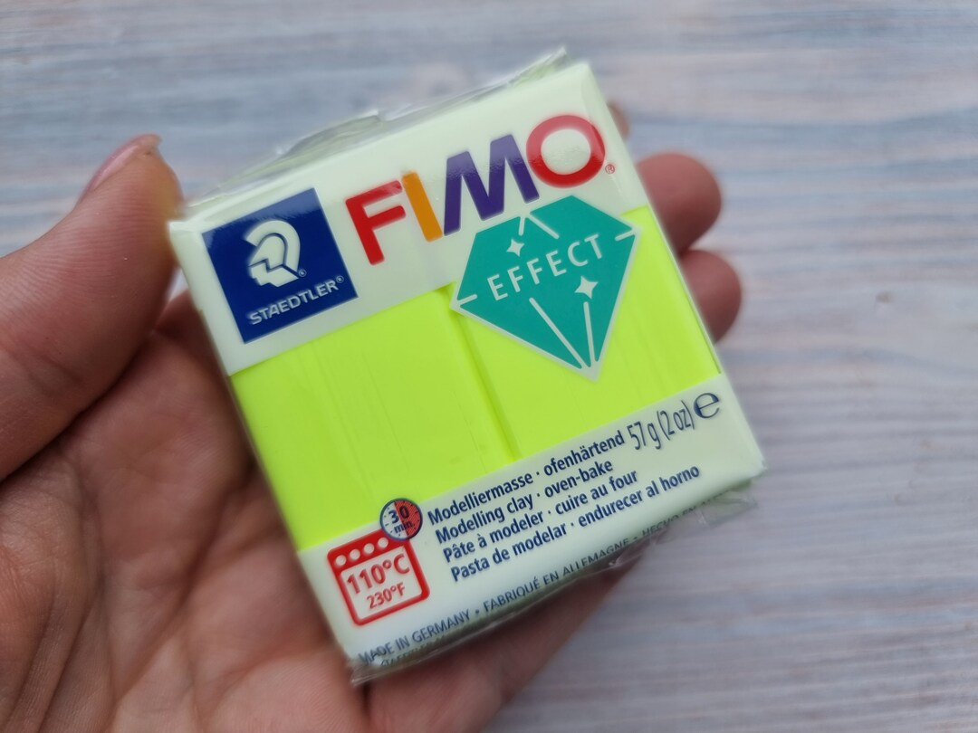 Fimo Effect Neon Serie Polymer Clay, Neon Yellow, Nr. 101, 57g 2oz ...