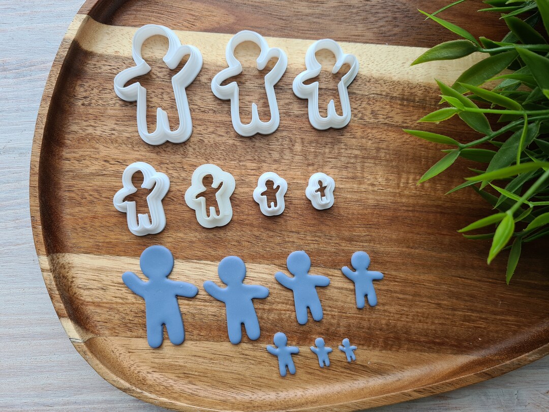 Ginger Bread Man, Set of 7 Cutters, One Clay Cutter or FULL Set ...