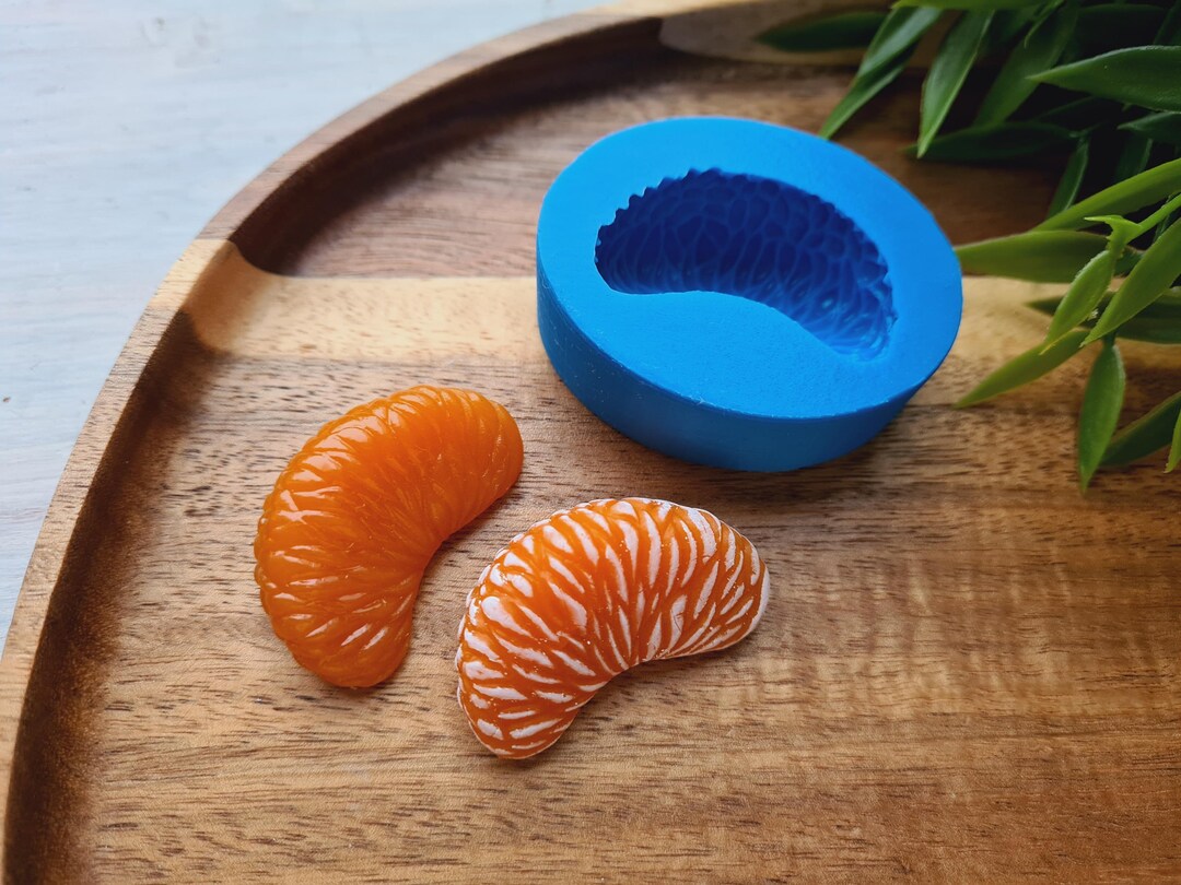 Silicone Mold of Mandarin, Style 5, Slice, ~ 2.4*3.9 Cm, H:1.4 Cm ...