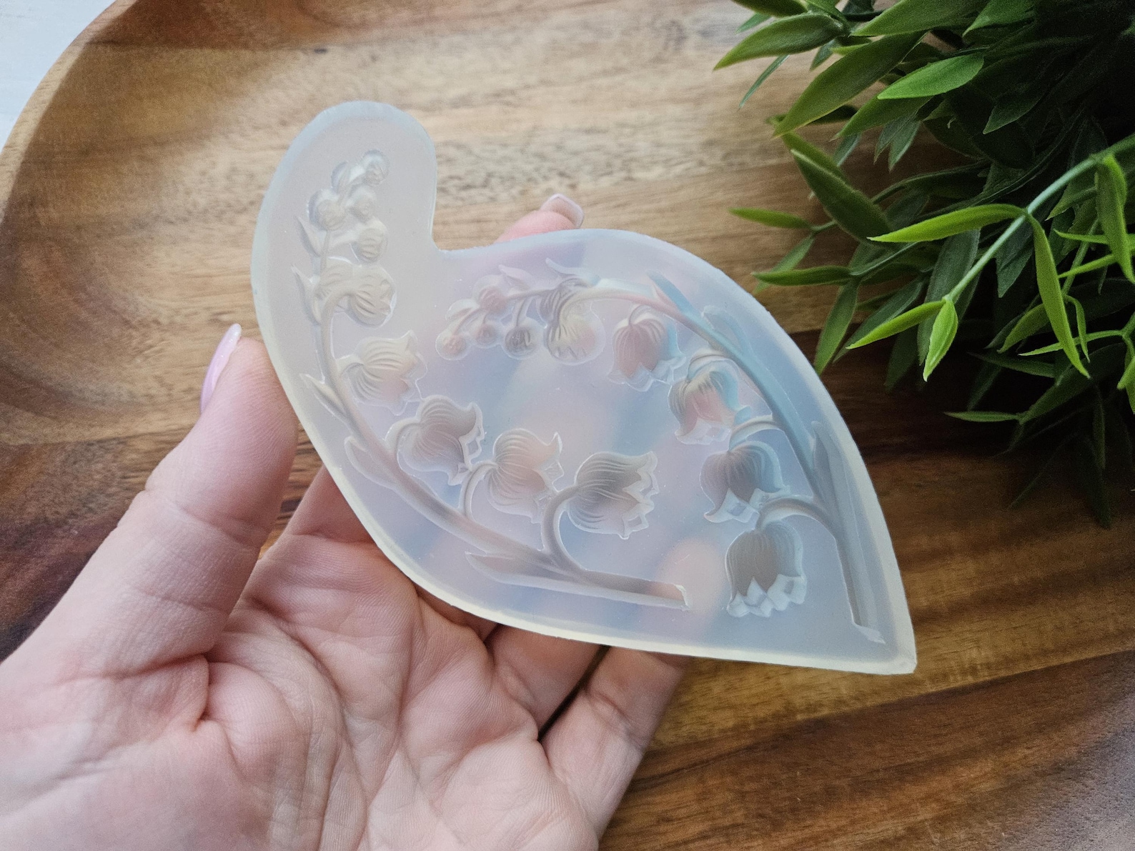 Silicone Mold of Lily of the Valley, Style 1, ~ 3.3*9.4 Cm, H:0.5 Cm ...