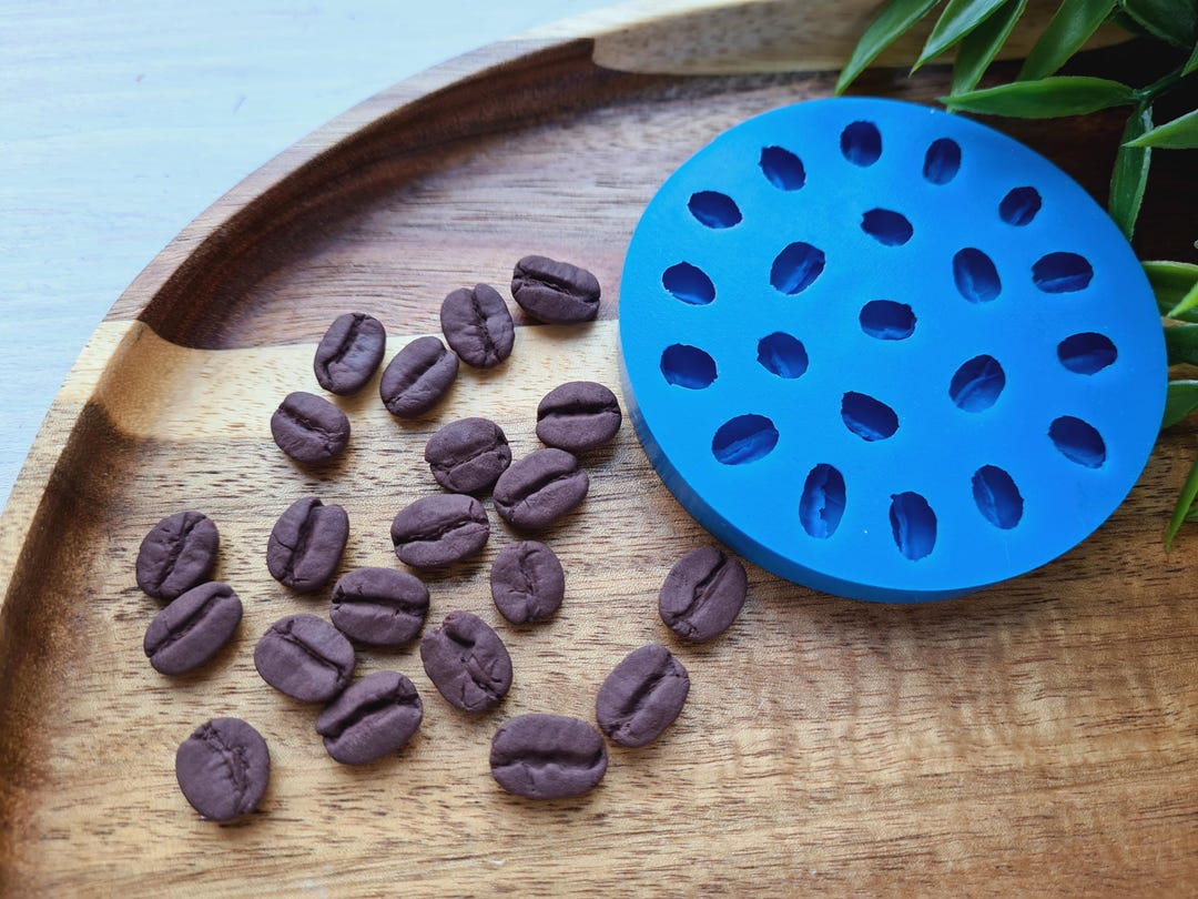 Silicone Mold of Coffee Bean, Style 1, 21 Elements, ~ 0.8-1.3 Cm, H:0.4 ...