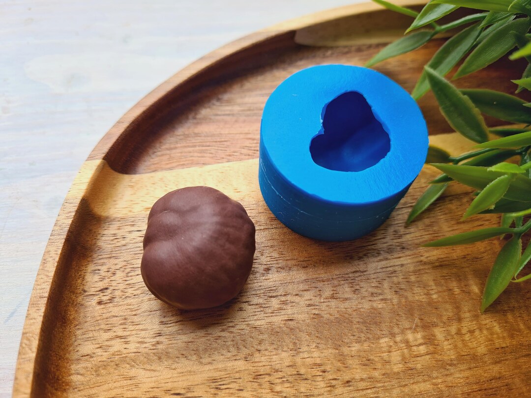 Silicone Mold of Chestnut, Style 1, ~ 2.6*2.9 Cm, H:2 Cm, Modeling Tool ...