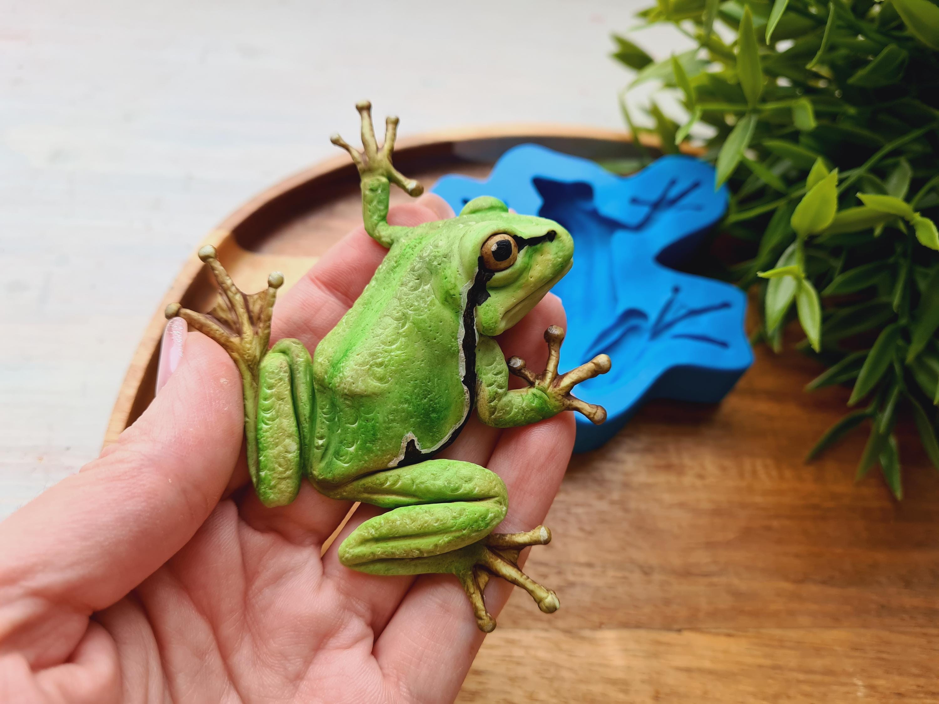 Silicone Mold of Frog, Style 1, ~ 7*9 Cm, H:1.5 Cm, Resin, Polymer Clay ...