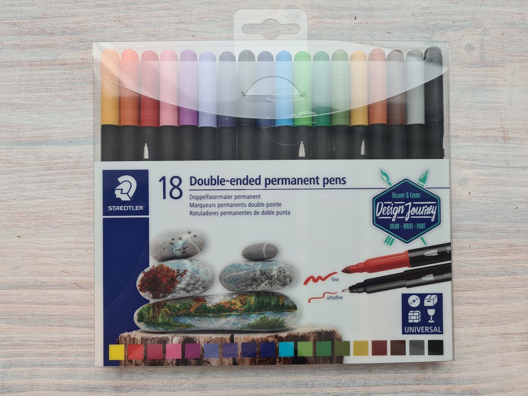 STAEDTLER Double-ended Coloured, Permanent Pen, 18 Pcs., Ideal for ...