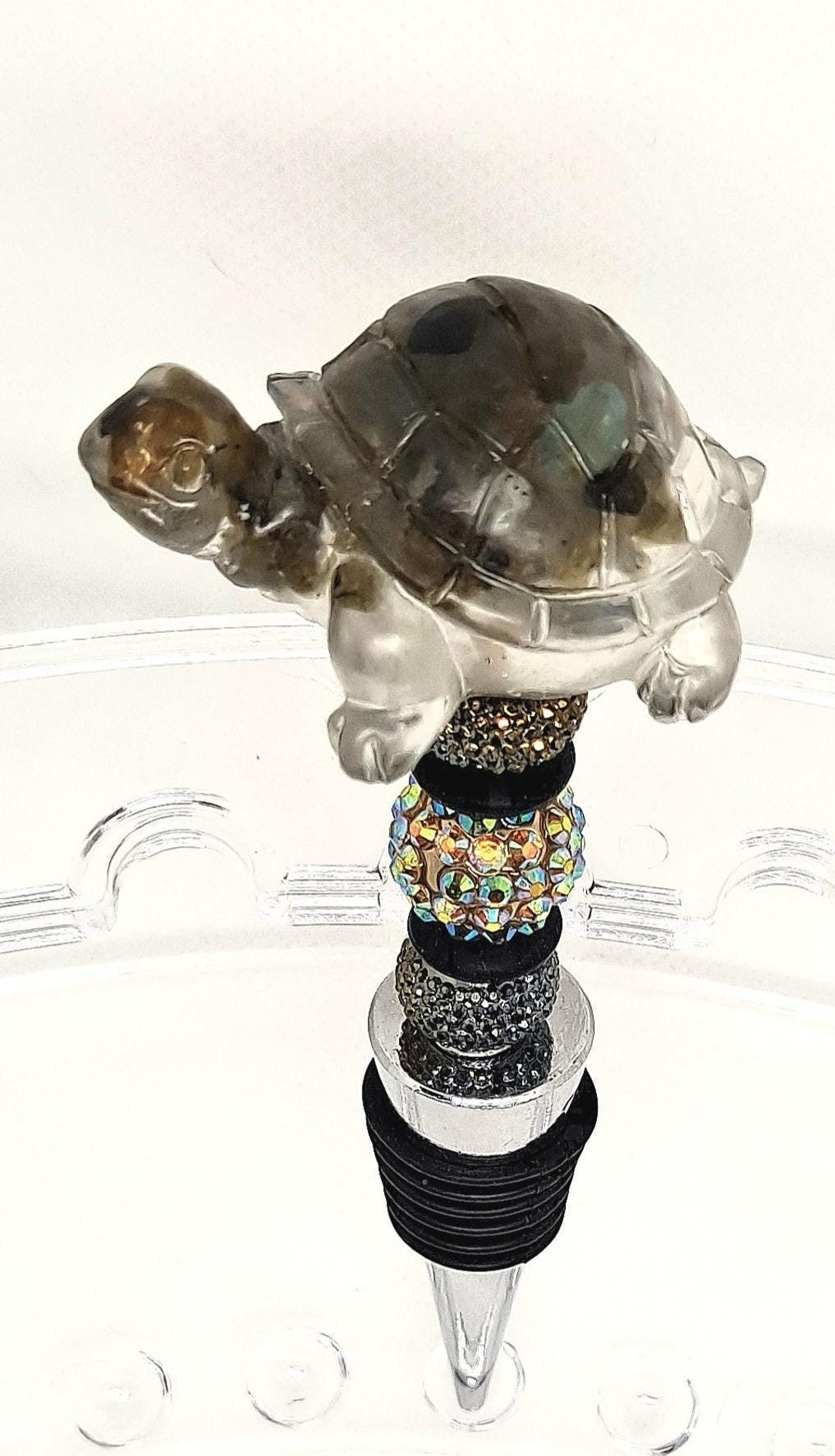 Turtle Wine Cork // Natural Stone Wine Cork // Turtle Wine Stopper - Etsy