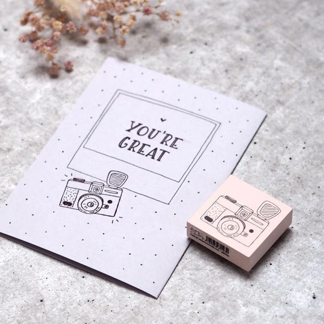 Stamp "camera", Motif Stamp DIY, Scrapbooking, Handicraft, Wooden Stamp ...