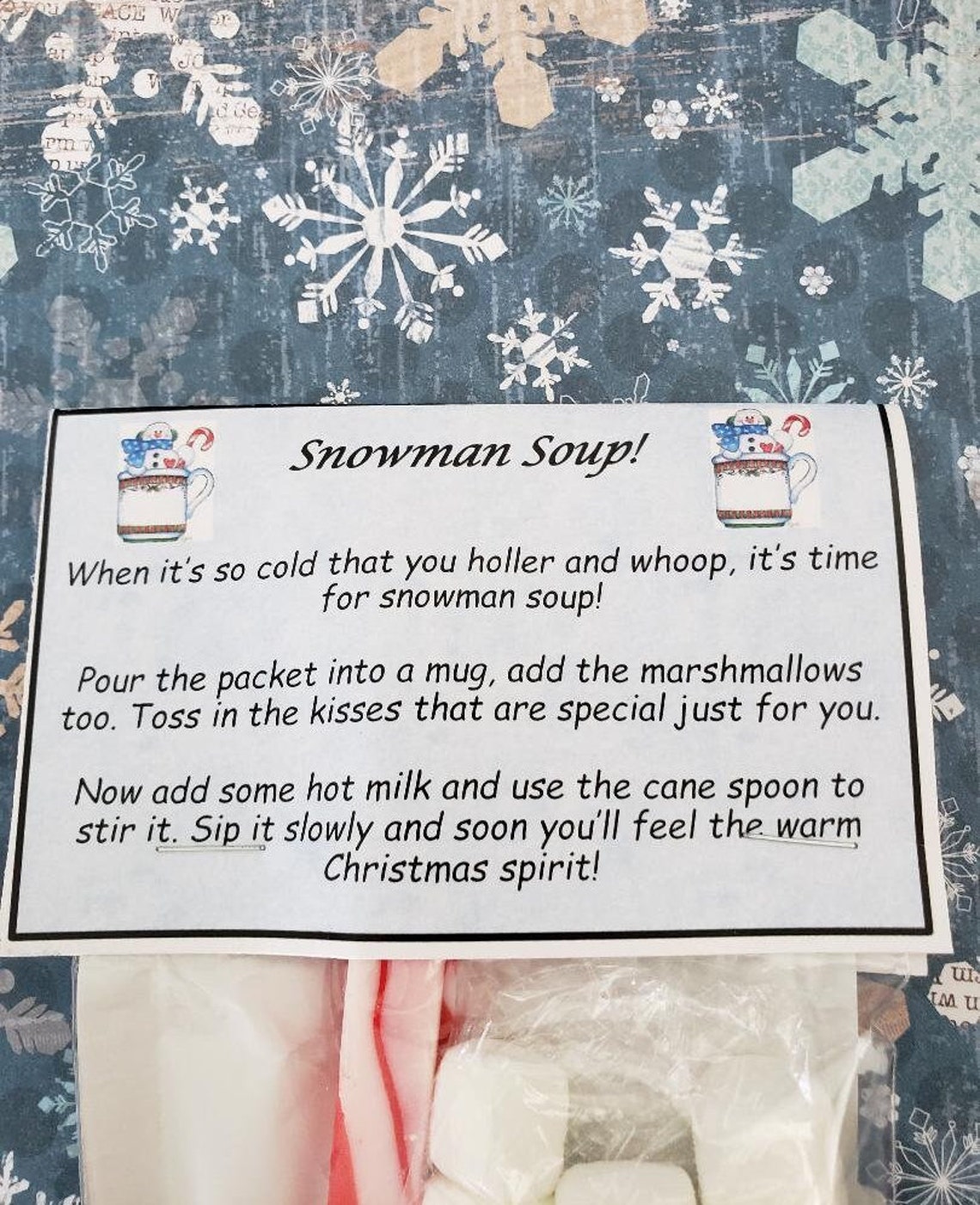 Snowman Soup hot Cocoa - Etsy
