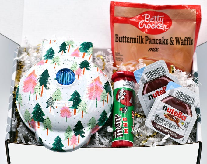 Christmas Waffle Gift Box, Christmas Present, Christmas Gift, White ...