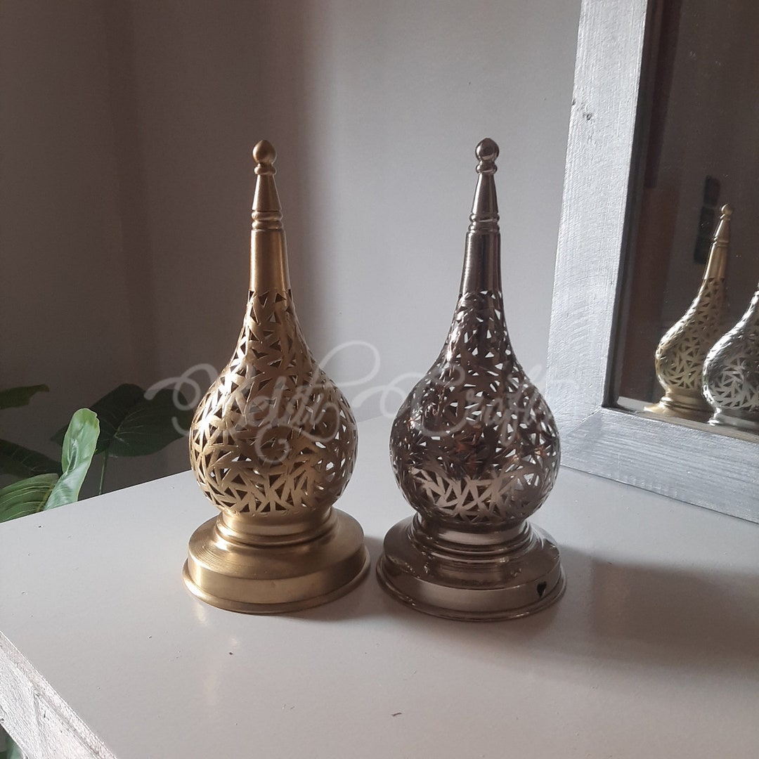 Silver Lamp Shade, Brass Lamp, Moroccan Table Lamp, Home Decor ...