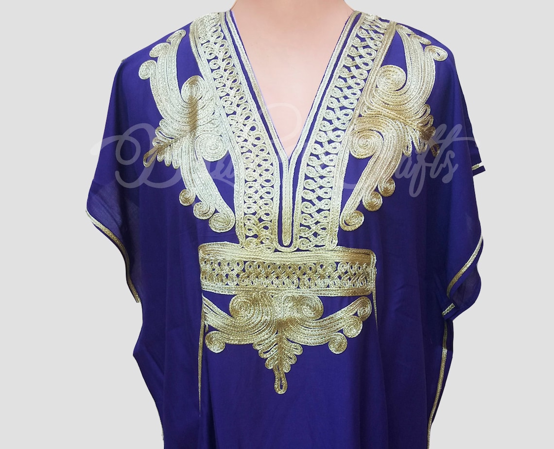 Moroccan Kaftan Caftan Marocain Kaftanwoman Dress Summer - Etsy