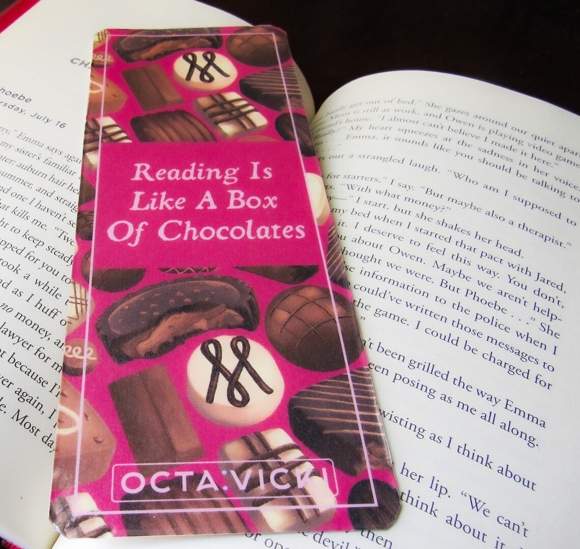 Forrest Gump Bookmark reading is Like a Box of Chocolate Cute Bookmark ...
