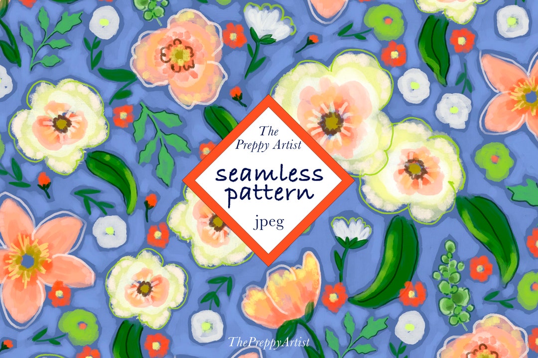 INSTANT DOWNLOAD Ditzy Cute Floral Pattern, Seamless Design, Repeat ...