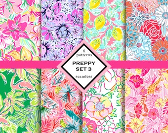 INSTANT DOWNLOAD Preppy Patterns Preppy Digital Paper | Etsy