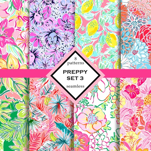 INSTANT DOWNLOAD Preppy Patterns Preppy Digital Paper - Etsy
