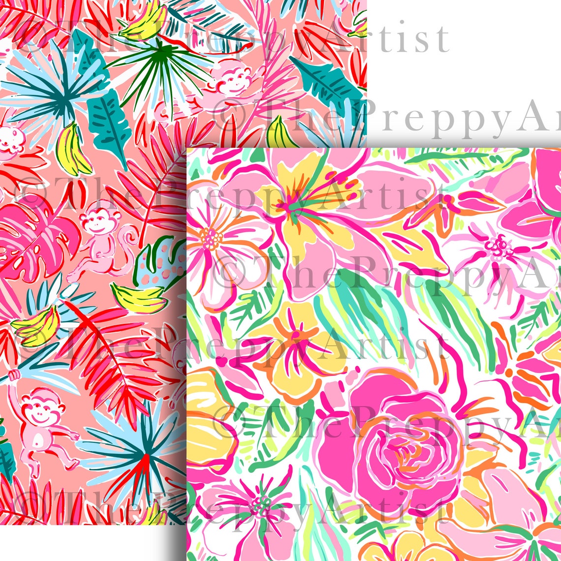 INSTANT DOWNLOAD Preppy Patterns Preppy Digital Paper - Etsy