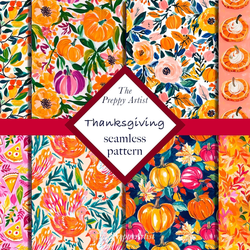 Thanksgiving Pattern - Etsy
