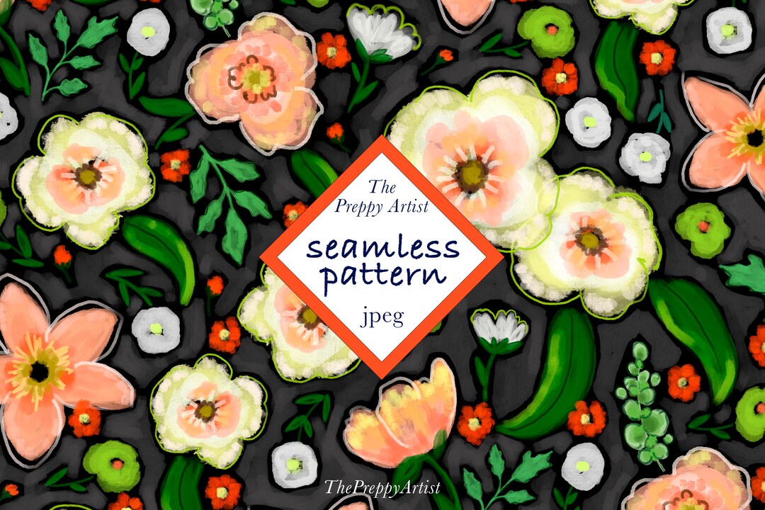 INSTANT DOWNLOAD Ditzy Cute Floral Pattern, Seamless Design, Repeat ...