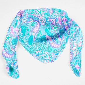 Preppy Pink and Blue Mermaid Pattern, Seamless Mermaid Print, Cute ...