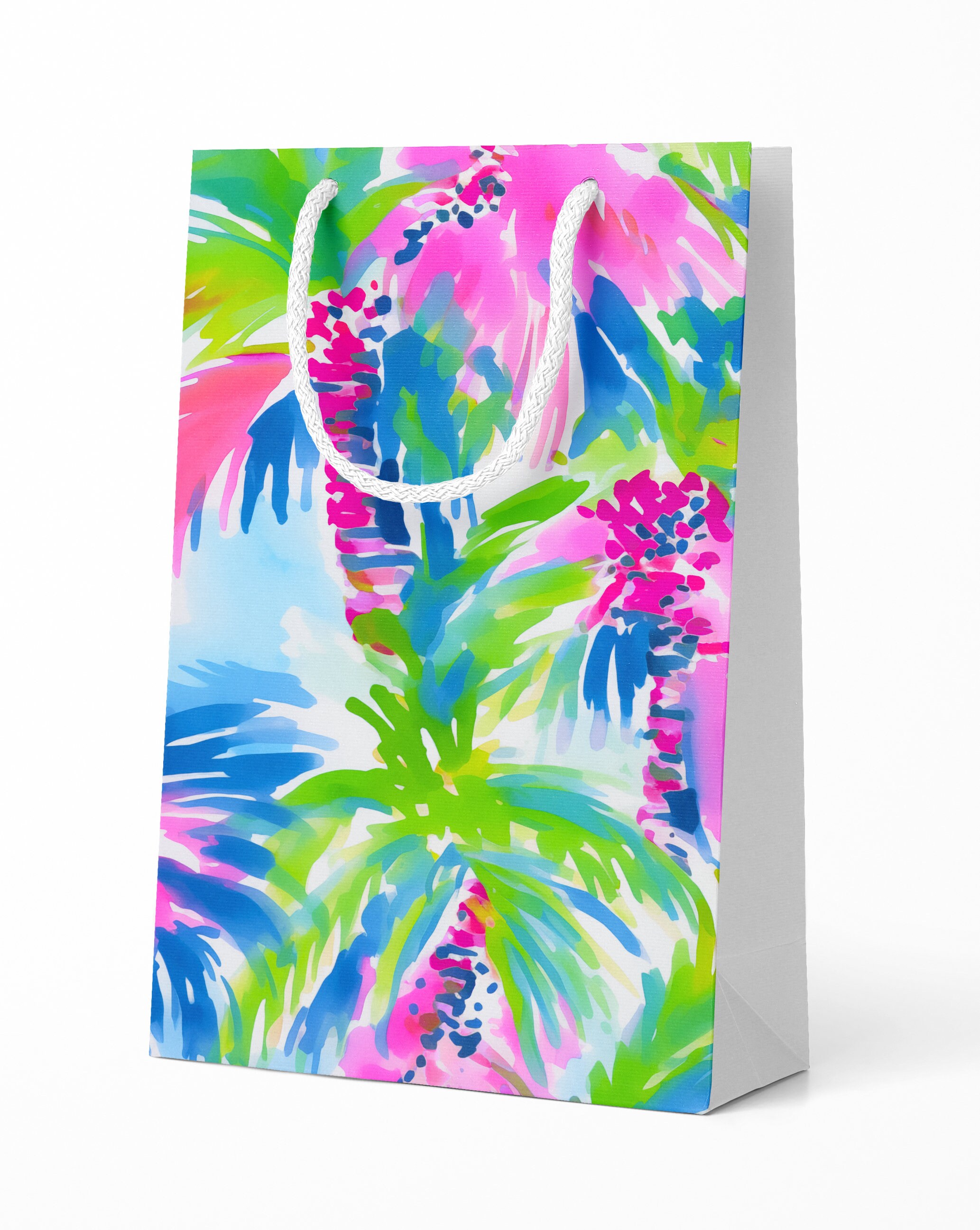 INSTANT DOWNLOAD Preppy Tropical Palm Tree Pattern, Seamless Fronds ...