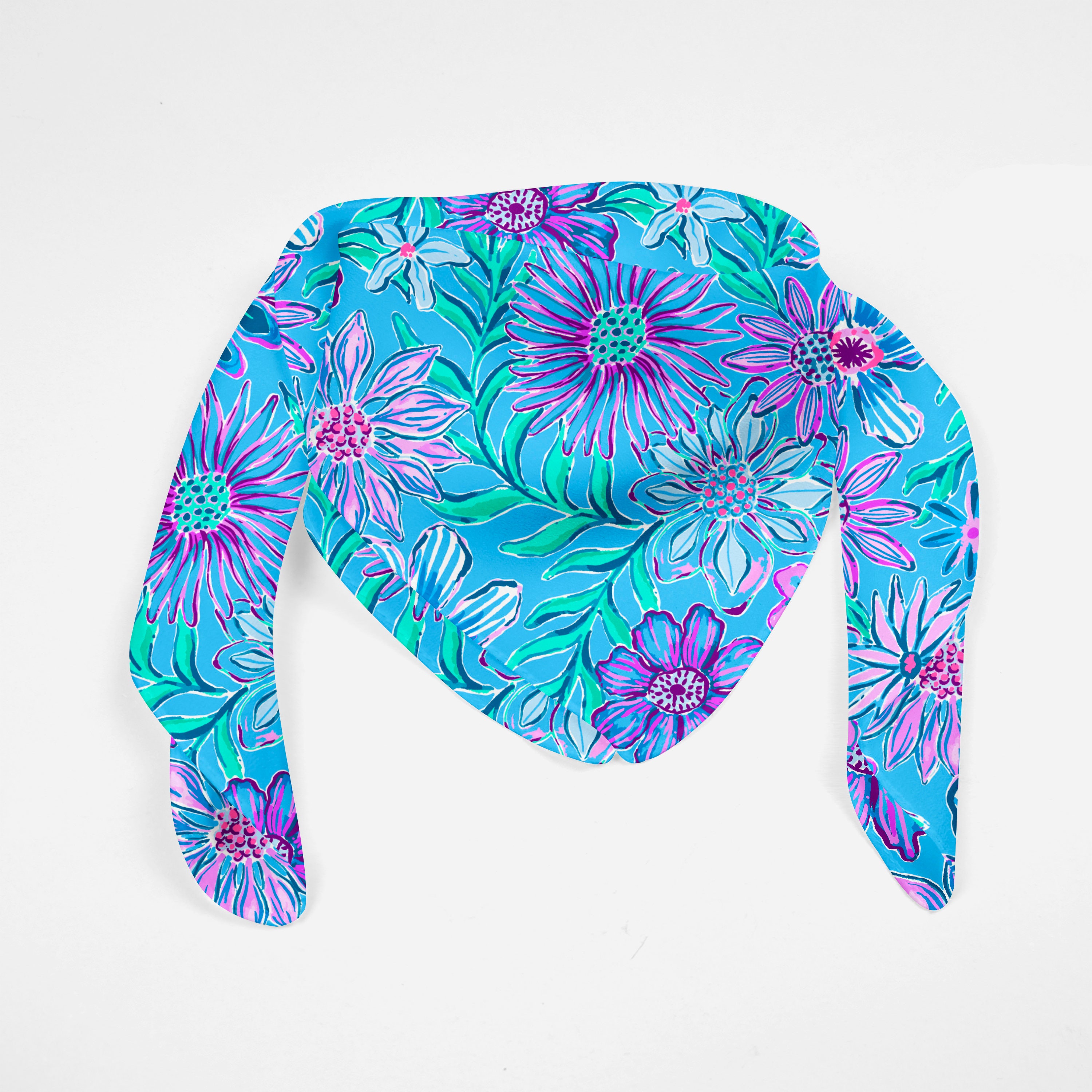 INSTANT DOWNLOAD Preppy Blue and Purple Floral Print, Seamless Pattern ...