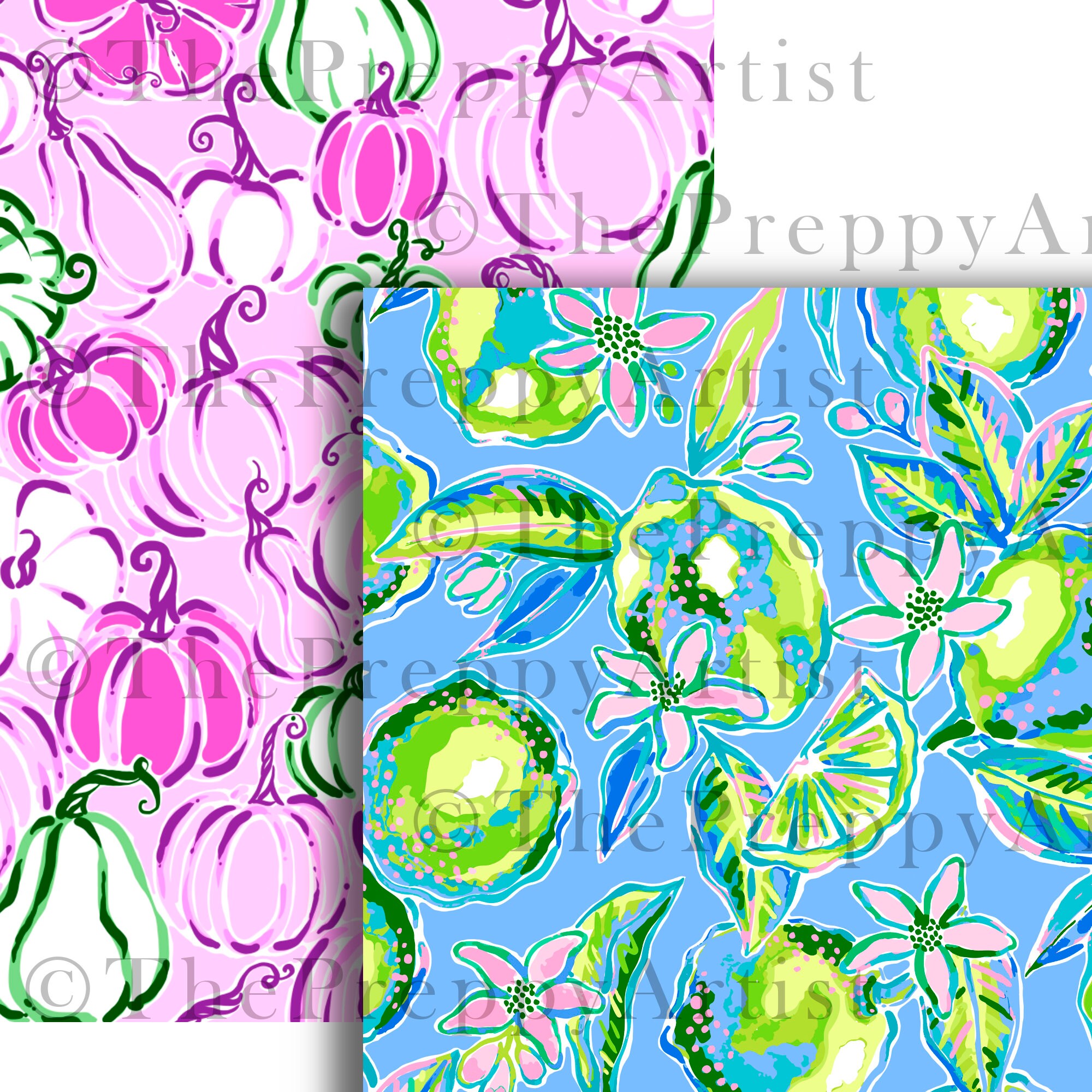 INSTANT DOWNLOAD Preppy Patterns Preppy Digital Paper - Etsy