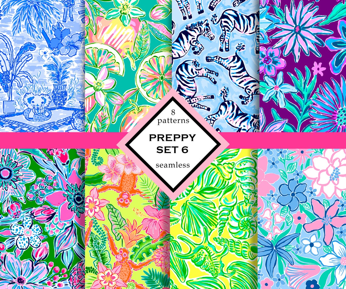 INSTANT DOWNLOAD Preppy Patterns Preppy Digital Paper - Etsy