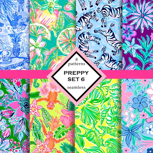 INSTANT DOWNLOAD Preppy Patterns Preppy Digital Paper - Etsy