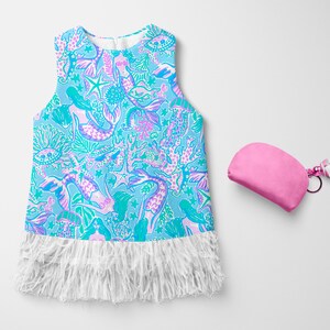 Preppy Pink and Blue Mermaid Pattern, Seamless Mermaid Print, Cute ...