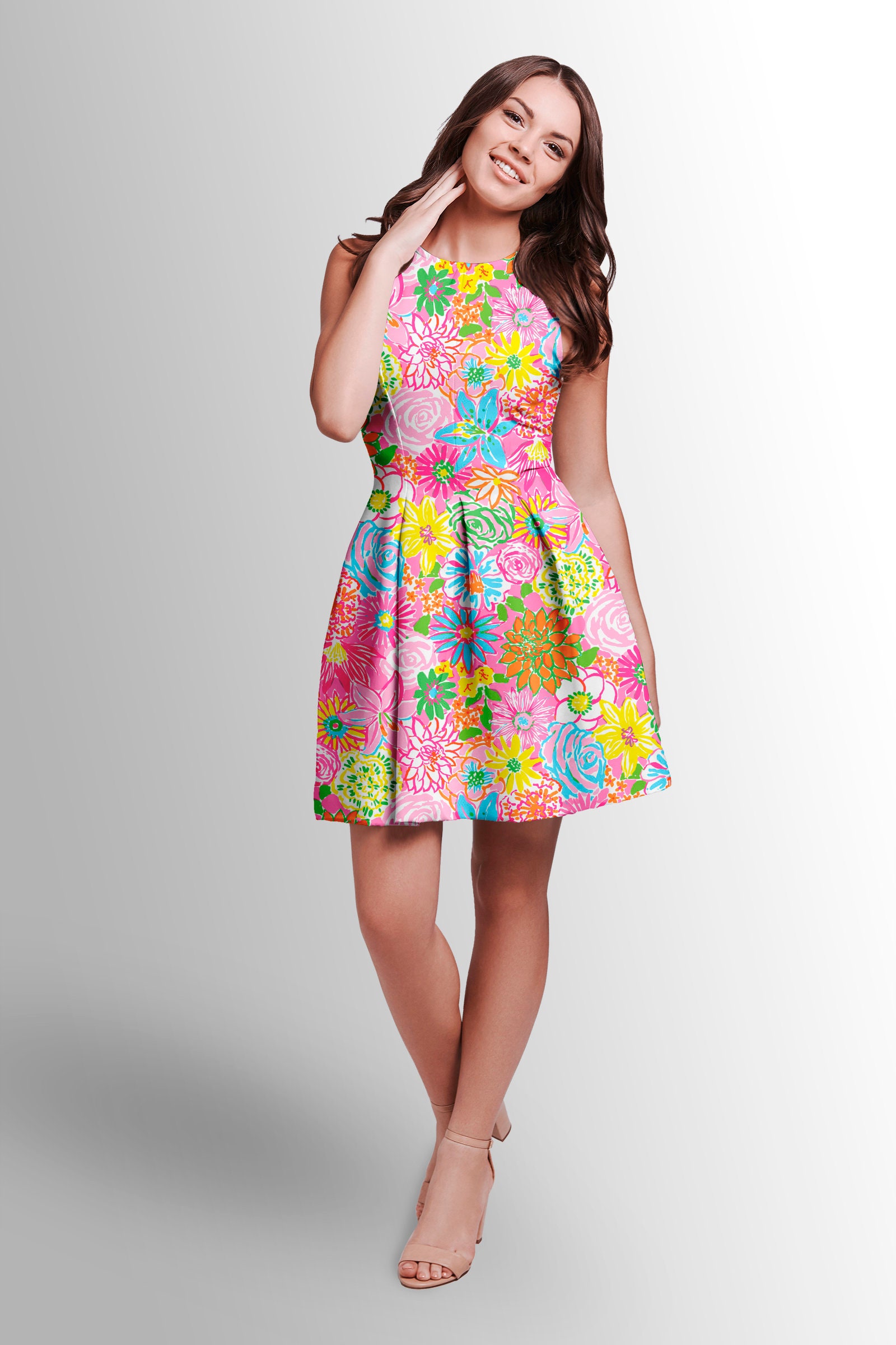 Instant Download Preppy Pink Floral Digital Pattern, Preppy Seamless ...