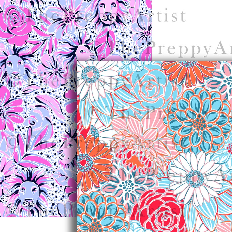 INSTANT DOWNLOAD Preppy Patterns Preppy Digital Paper - Etsy Australia