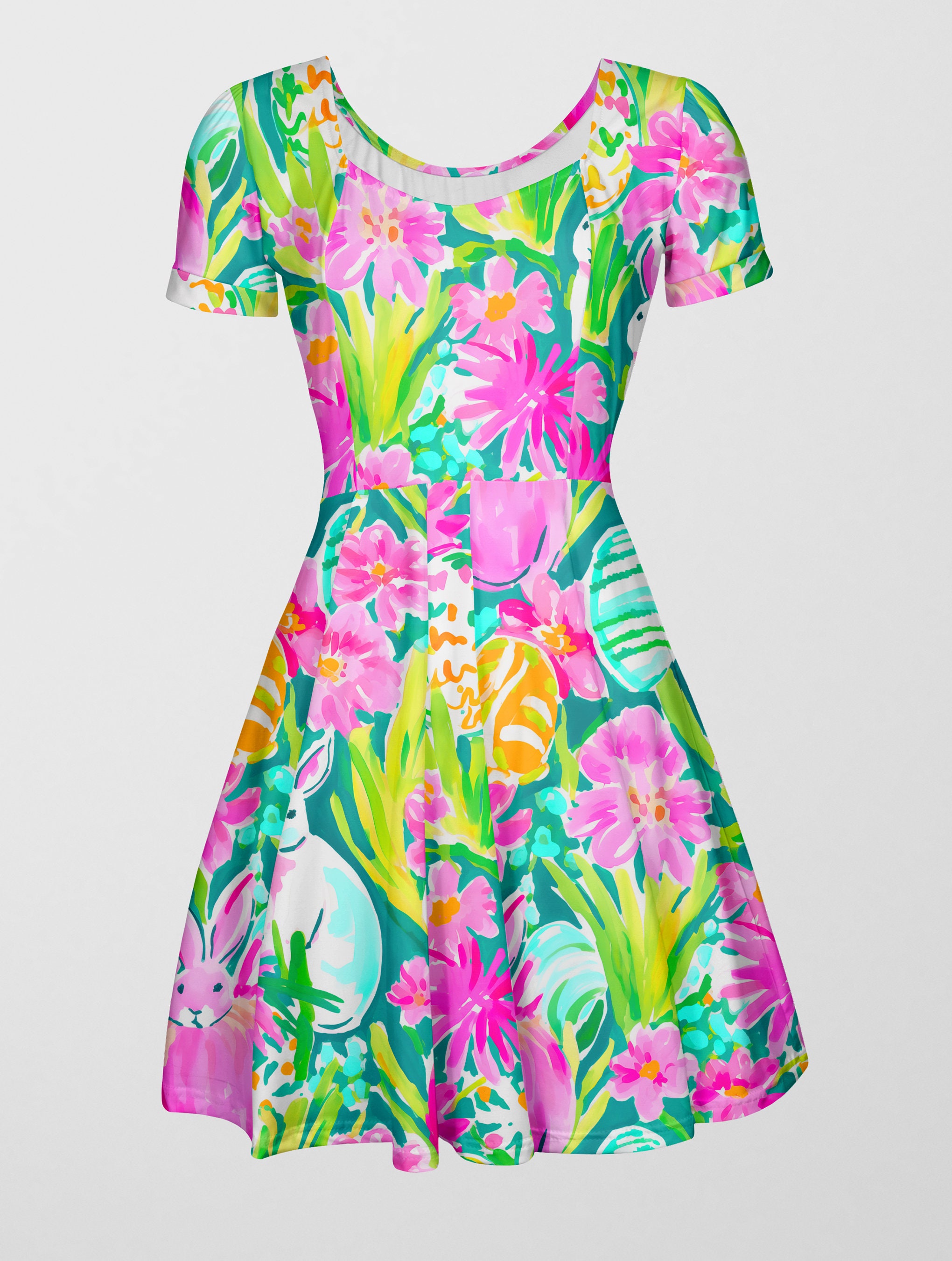 INSTANT DOWNLOAD Preppy Easter Bunny Pattern, Seamless Easter Design ...