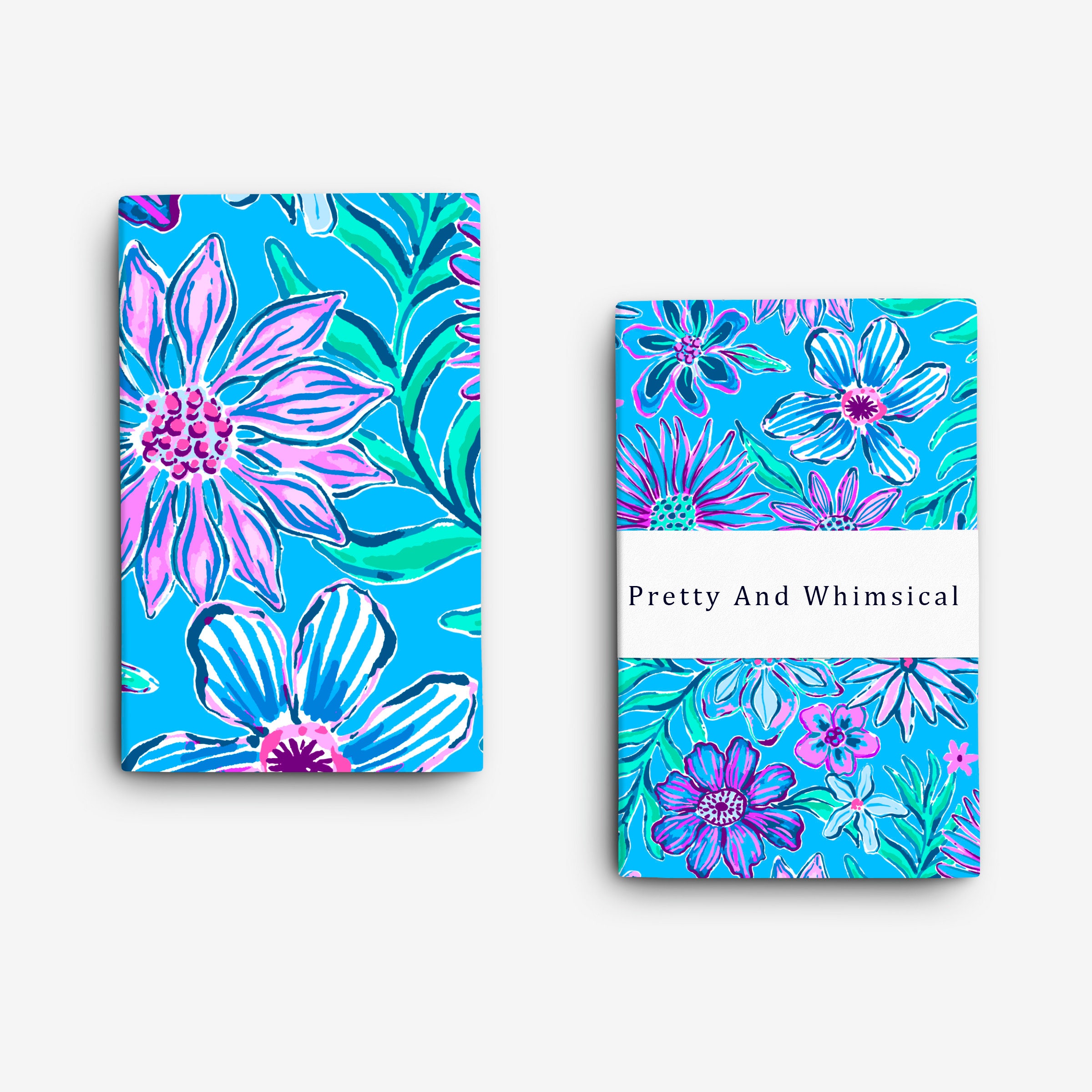 INSTANT DOWNLOAD Preppy Blue and Purple Floral Print, Seamless Pattern ...