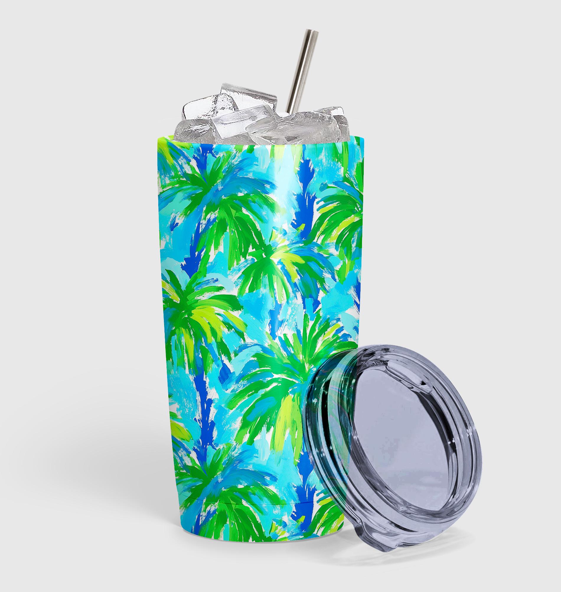 Preppy Palm Tree Pattern, Seamless Palm Tree Print, Florida Pattern ...