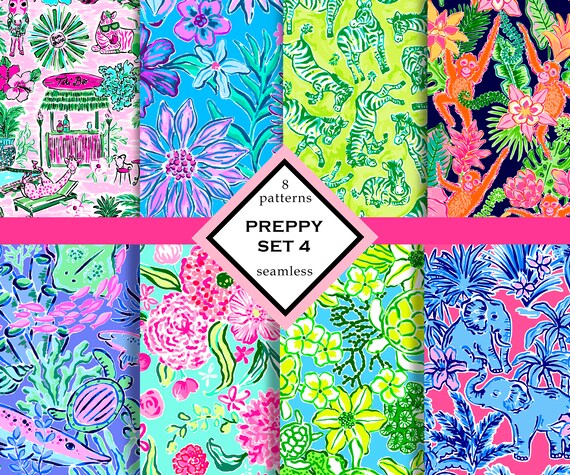 INSTANT DOWNLOAD Preppy Patterns Preppy Digital Paper - Etsy