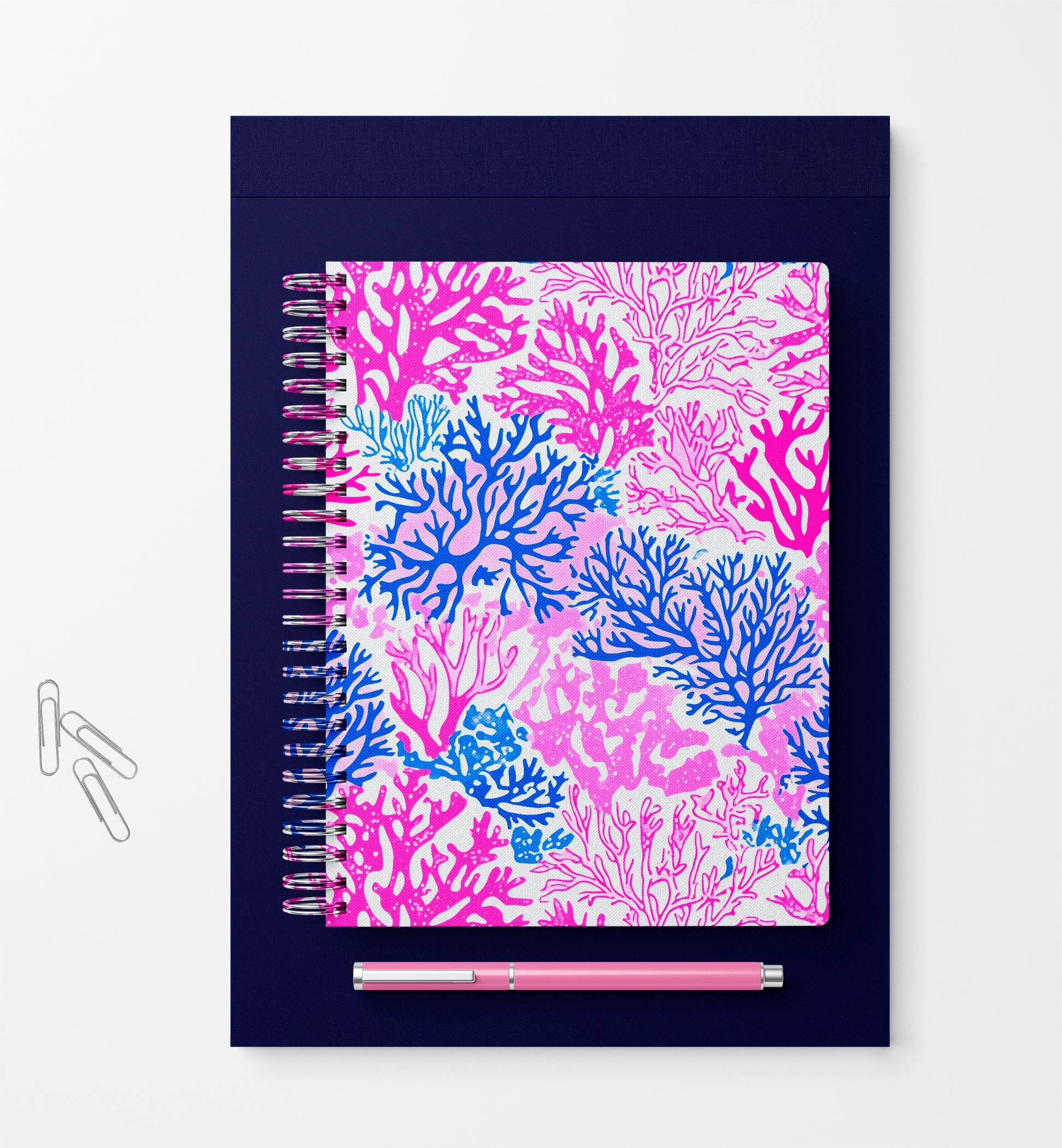 INSTANT DOWNLOAD Preppy Sea Coral Pattern, Seamless Pink and Blue Coral ...
