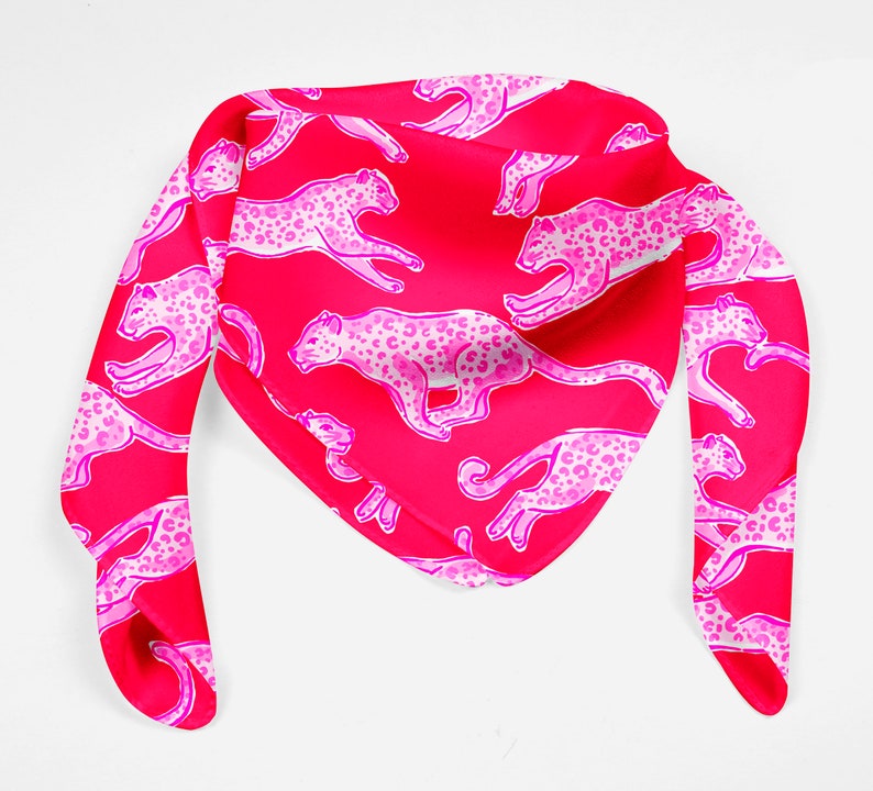 Instant Download Preppy Pink and Red Leopard Pattern, Whimsical Leopard ...