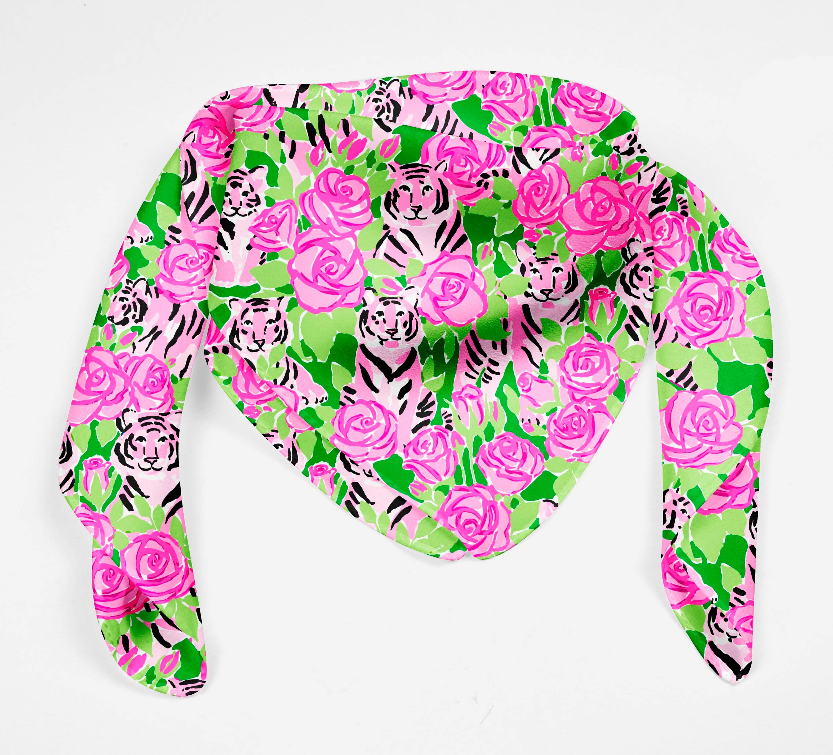 Instant Download Preppy Tiger Pattern, Preppy Seamless Pink and Green ...