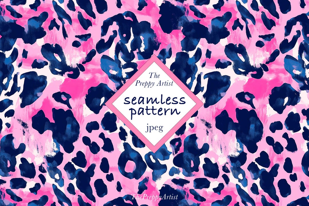 Preppy Leopard Print Pattern, Seamless Leopard Print Design, Pink and ...
