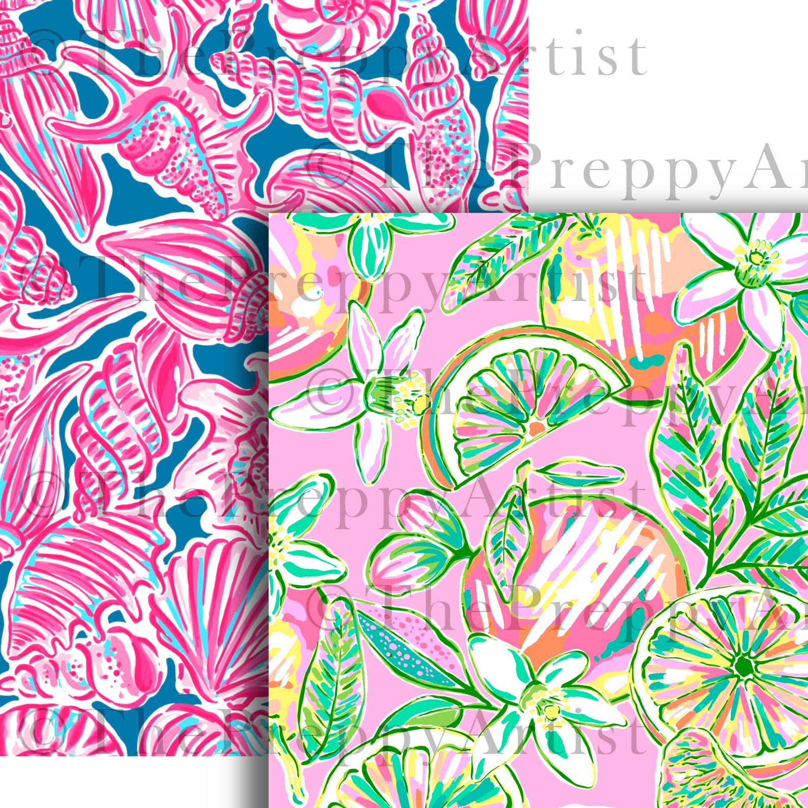 INSTANT DOWNLOAD Preppy Patterns Preppy Digital Paper - Etsy
