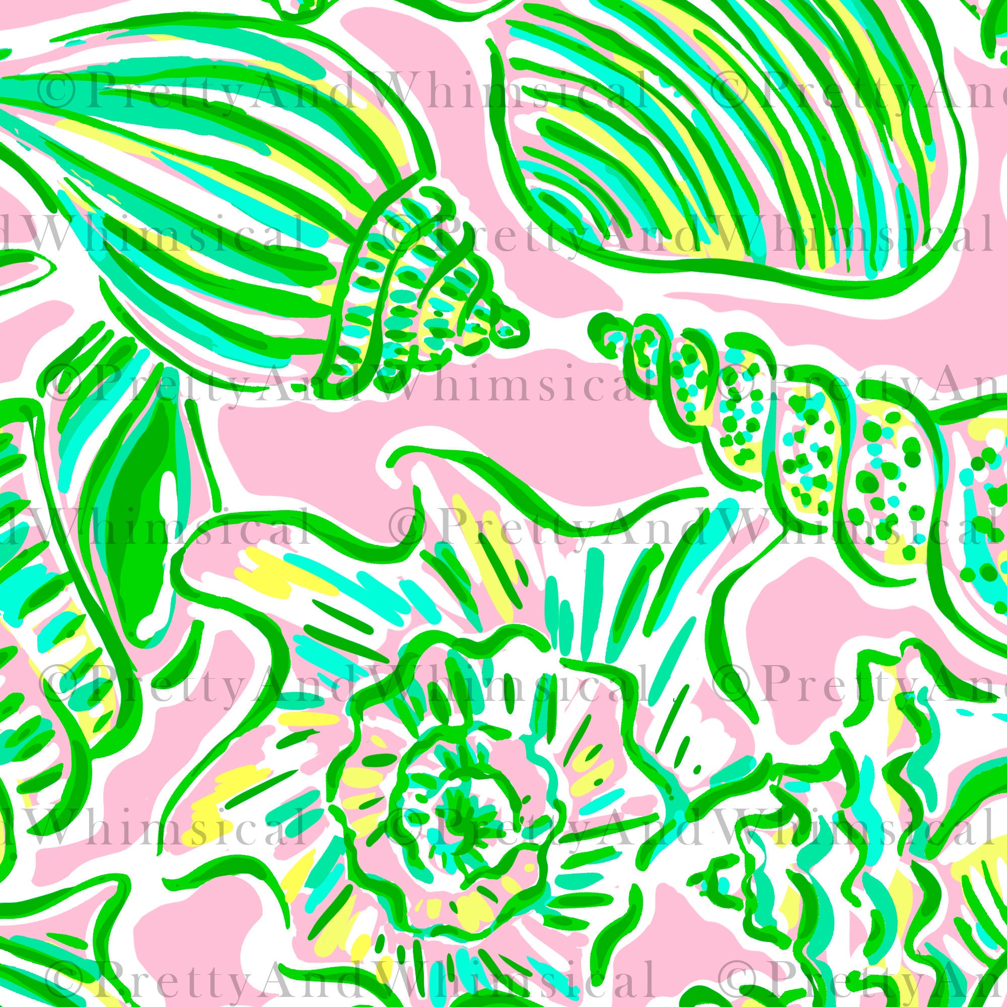 INSTANT DOWNLOAD Preppy Seashell Pattern, Seamless Shell Design ...