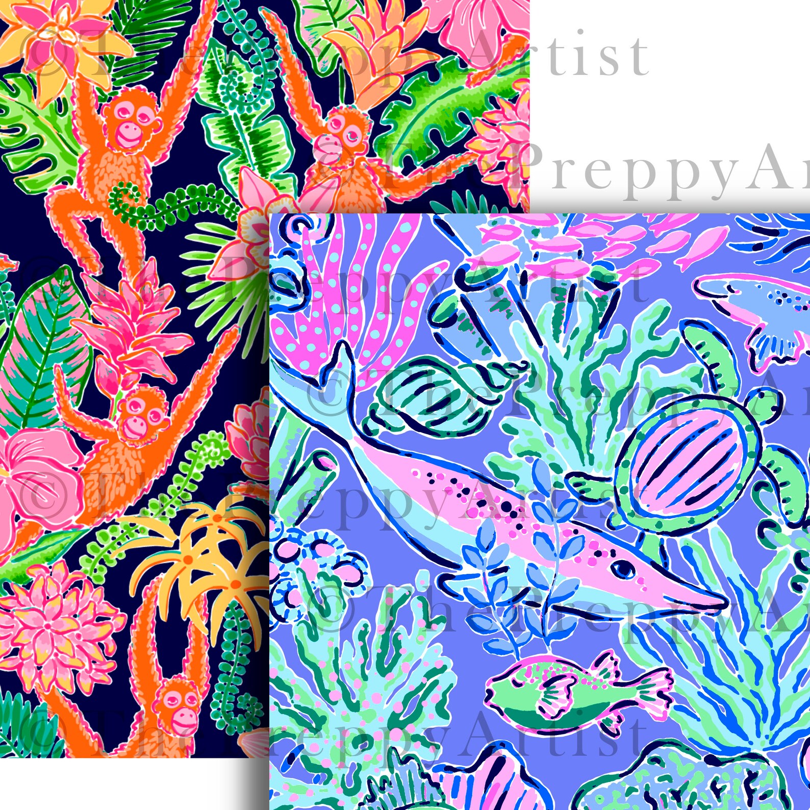 INSTANT DOWNLOAD Preppy Patterns Preppy Digital Paper - Etsy