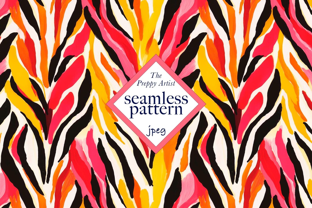 Preppy Zebra Print Pattern, Seamless Zebra Print Design, Autumn Zebra ...