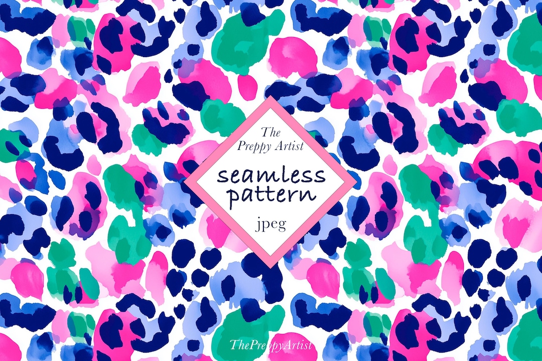 Preppy Leopard Print Pattern, Seamless Leopard Print Design, Leopard ...