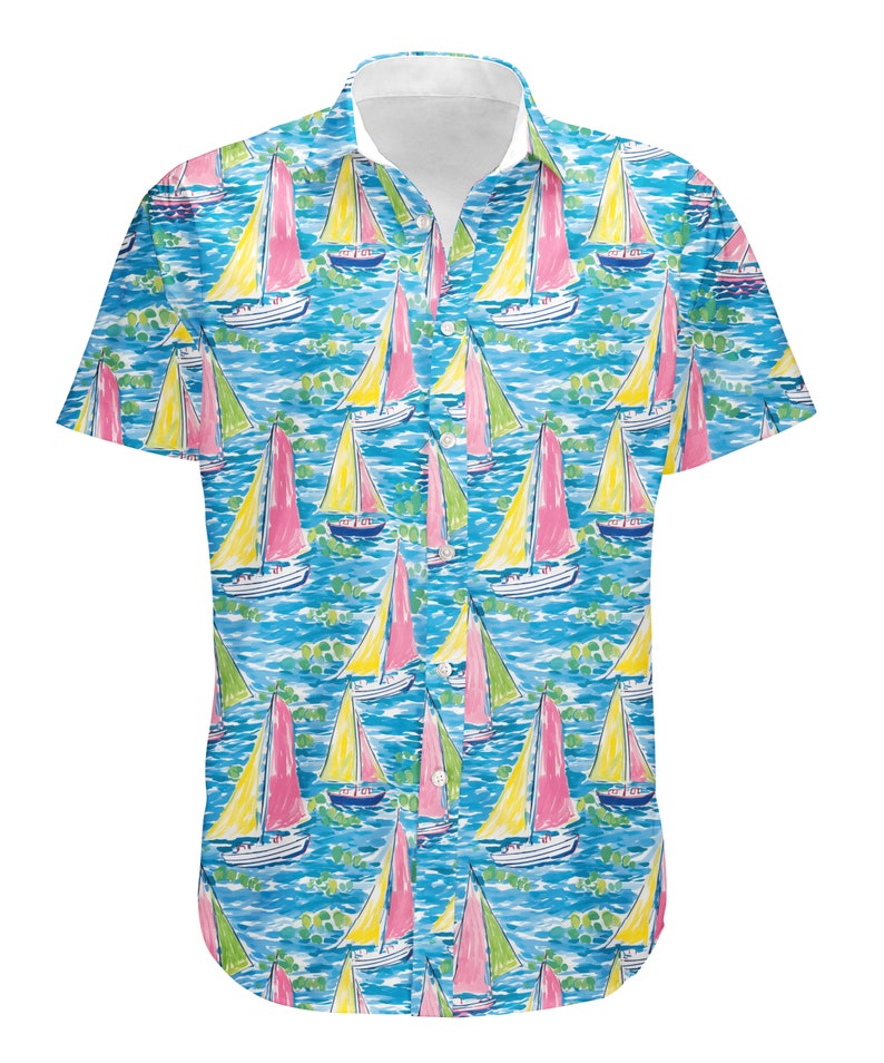 INSTANT DOWNLOAD Preppy Sailboat Pattern, Seamless Sailing Design ...