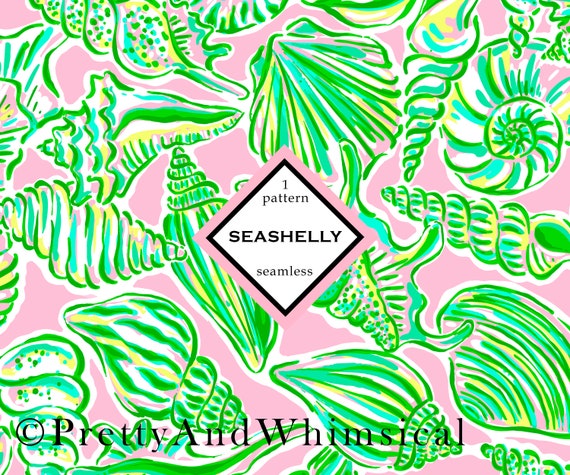 INSTANT DOWNLOAD Preppy Seashell Pattern Seamless Shell | Etsy