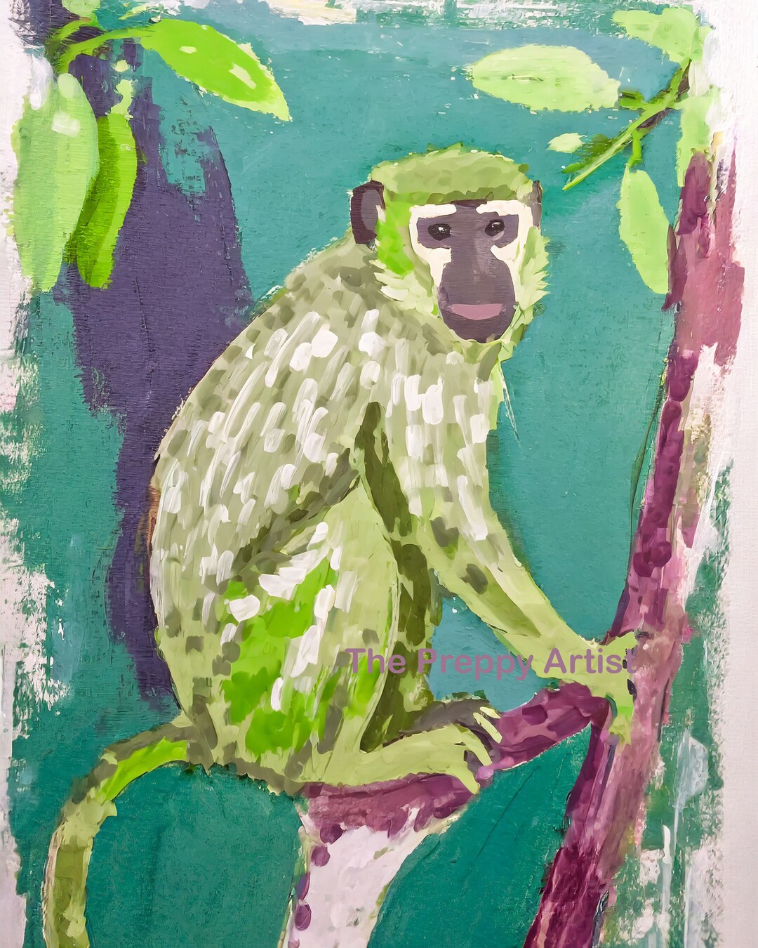 DIGITAL DOWNLOAD 8x10 Cute Abstract Monkey Art Print - Etsy