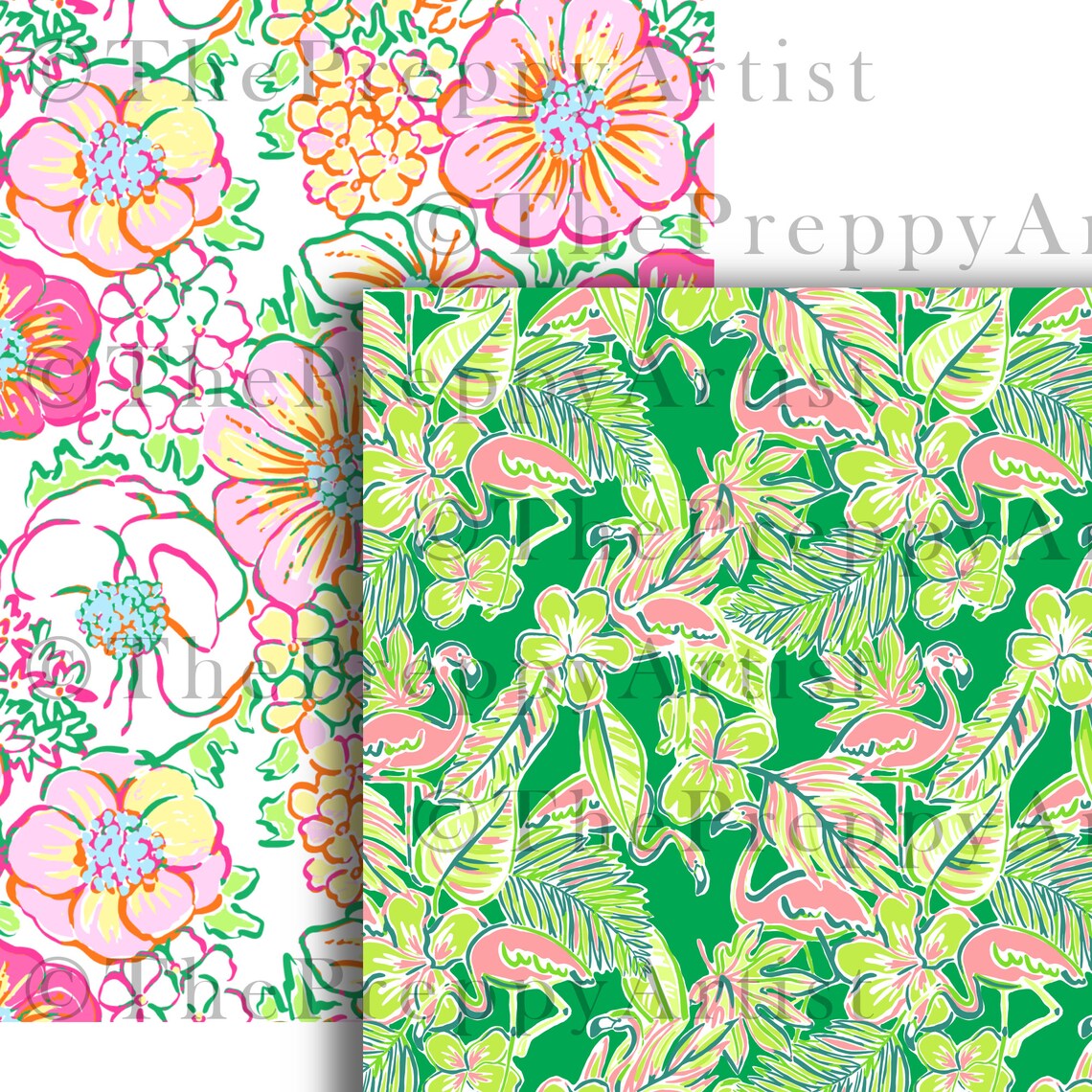 INSTANT DOWNLOAD preppy patterns preppy digital paper - Etsy Polska