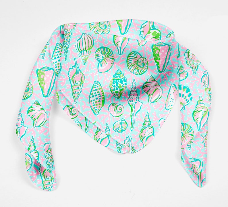 Preppy Pink and Blue Seashell Pattern, Seamless Shell Print, Cute ...