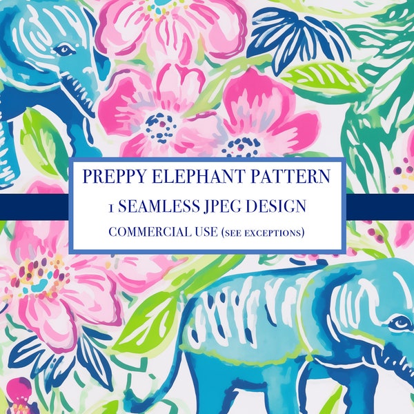 Preppy Elephant - Etsy